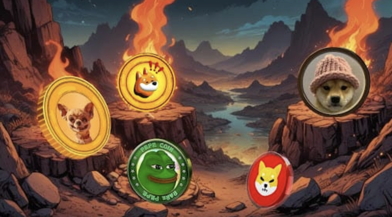 BONK, PEPE & WIF koersen wederom onderuit – investeren nu populaire crypto memes dalen? - Newsbit